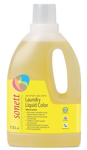 Detergent ecologic lichid pentru rufe colorate, mentă şi lămâie 1.5L ...