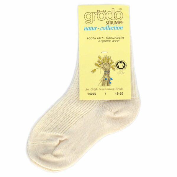 Şosete fine din lână organică natur pentru copii Grodo | Natural Care Shop