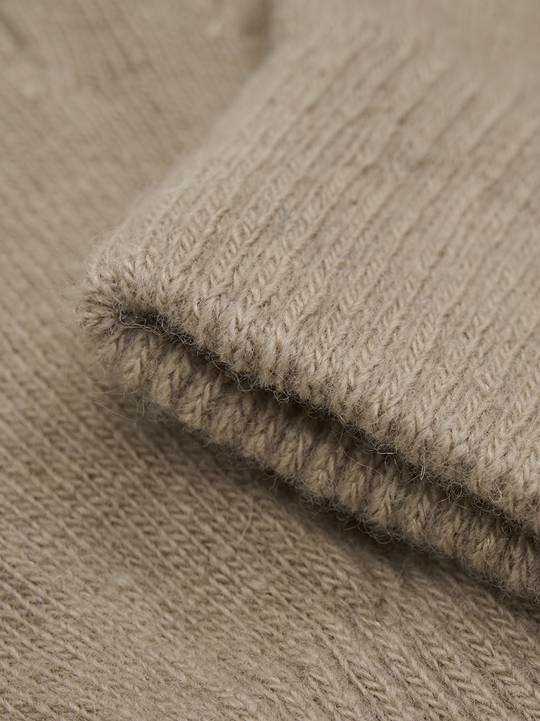 Mănuși cu degete din lână tricotată white pepper CeLaVi | Natural Care Shop